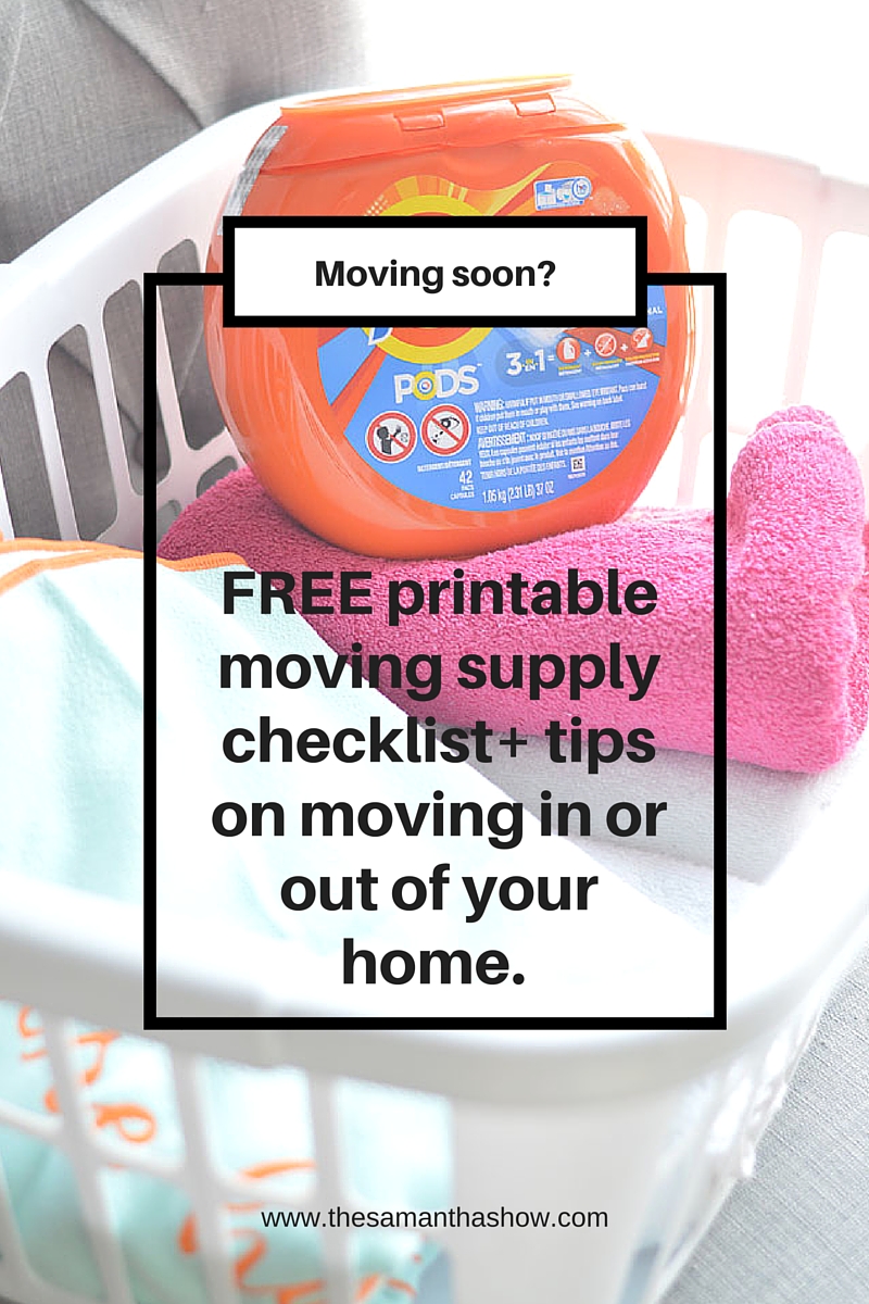 Cleaning tips when moving and FREE supply checklist printable - The ...
