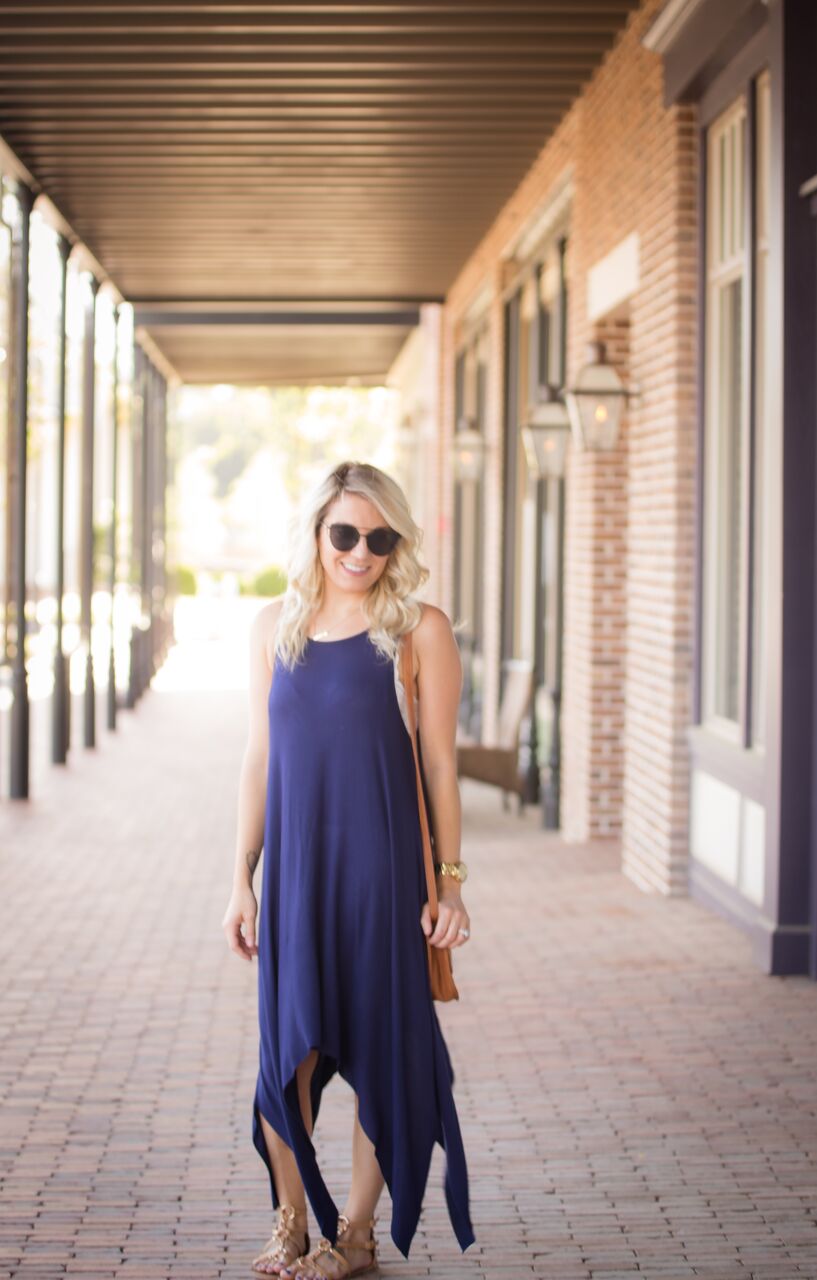 Devil with a blue dress on; from summer to fall with navy blue.