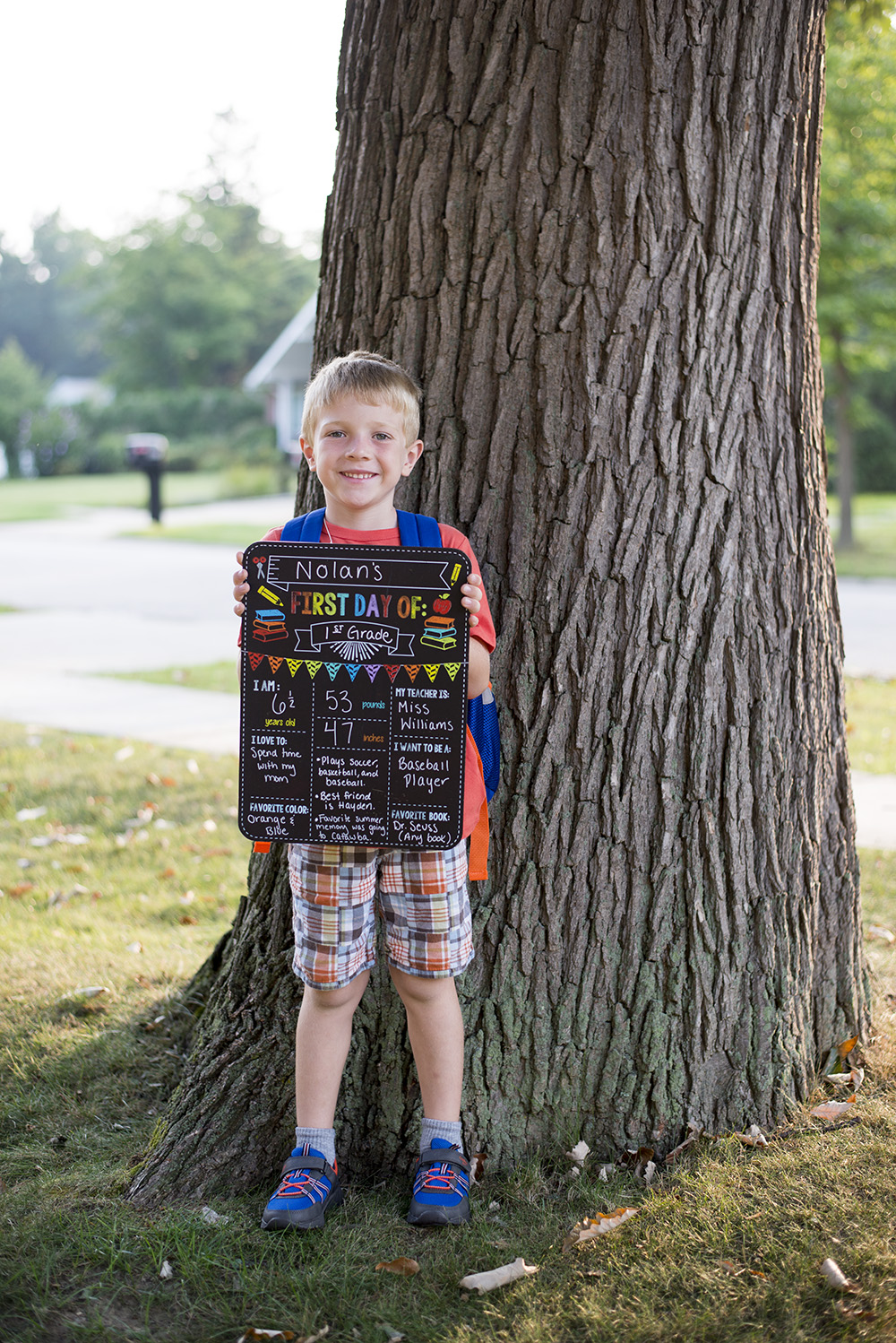 To My First Grader On Your First Day Of School The Samantha Show A